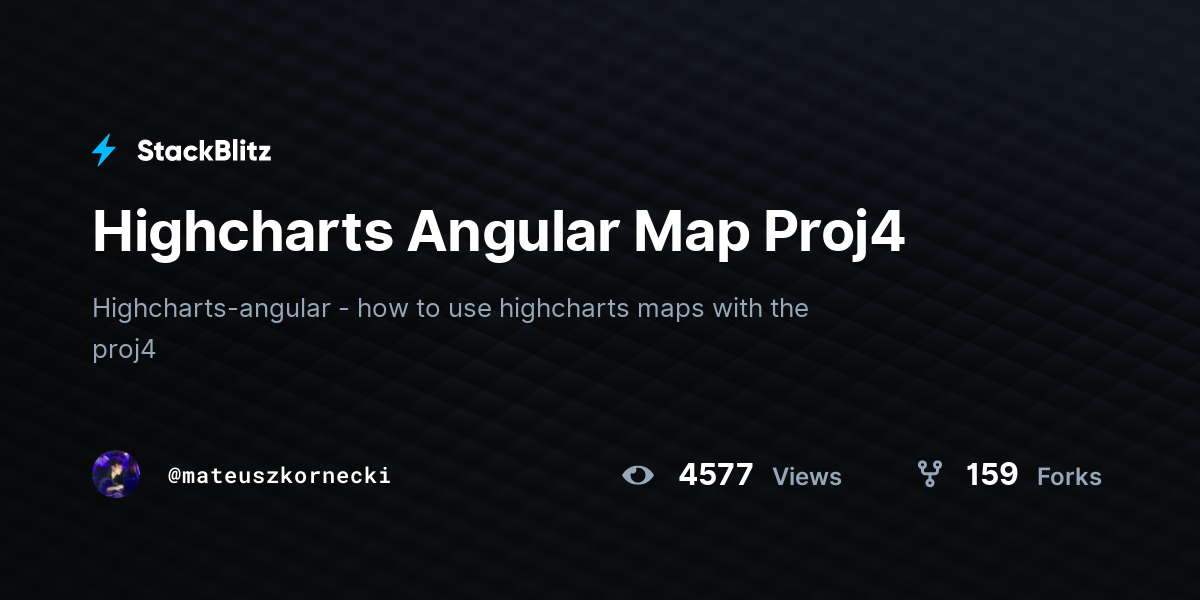 Highcharts Angular Map Proj4 - StackBlitz