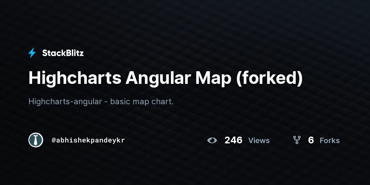 Highcharts Angular Map (forked) - StackBlitz Highcharts Angular Map (forked) - StackBlitz