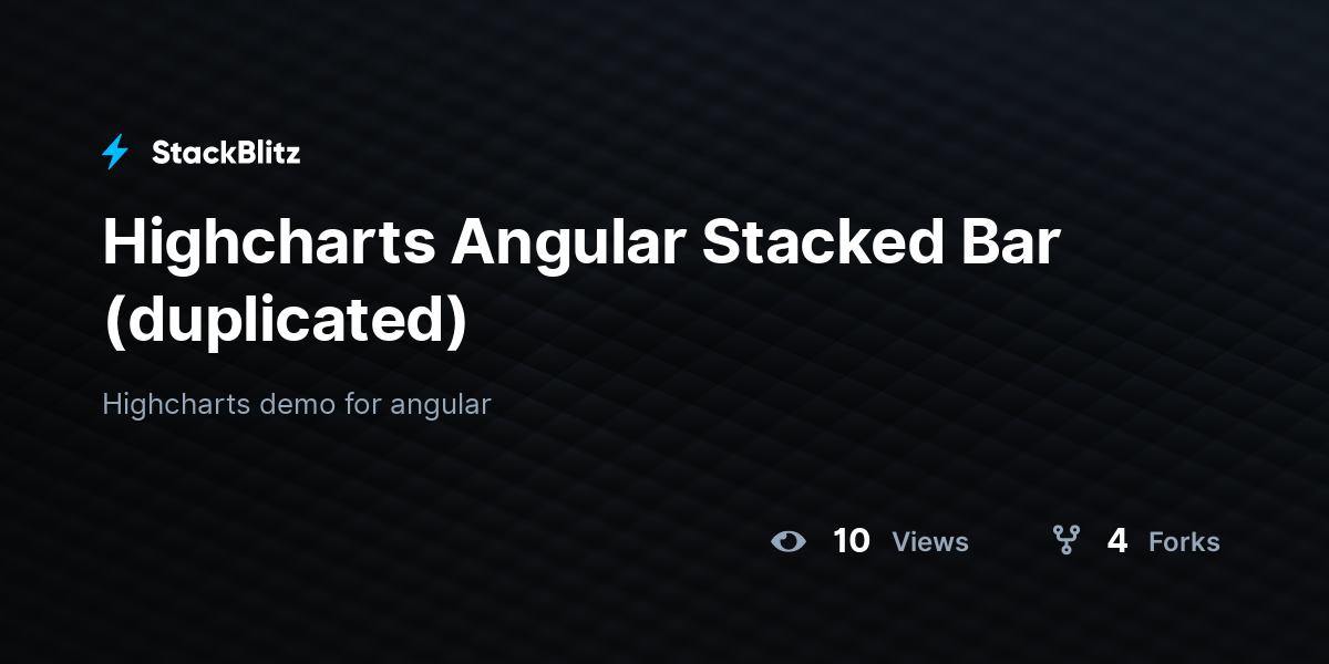 Highcharts Angular Stacked Bar (duplicated) - StackBlitz