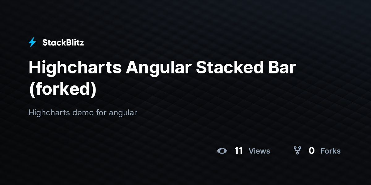 Highcharts Angular Stacked Bar (forked) - StackBlitz