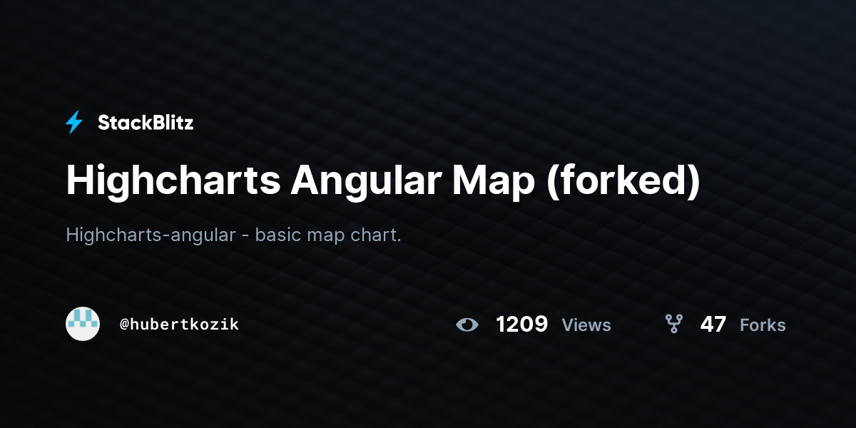 Highcharts Angular Map (forked) - StackBlitz