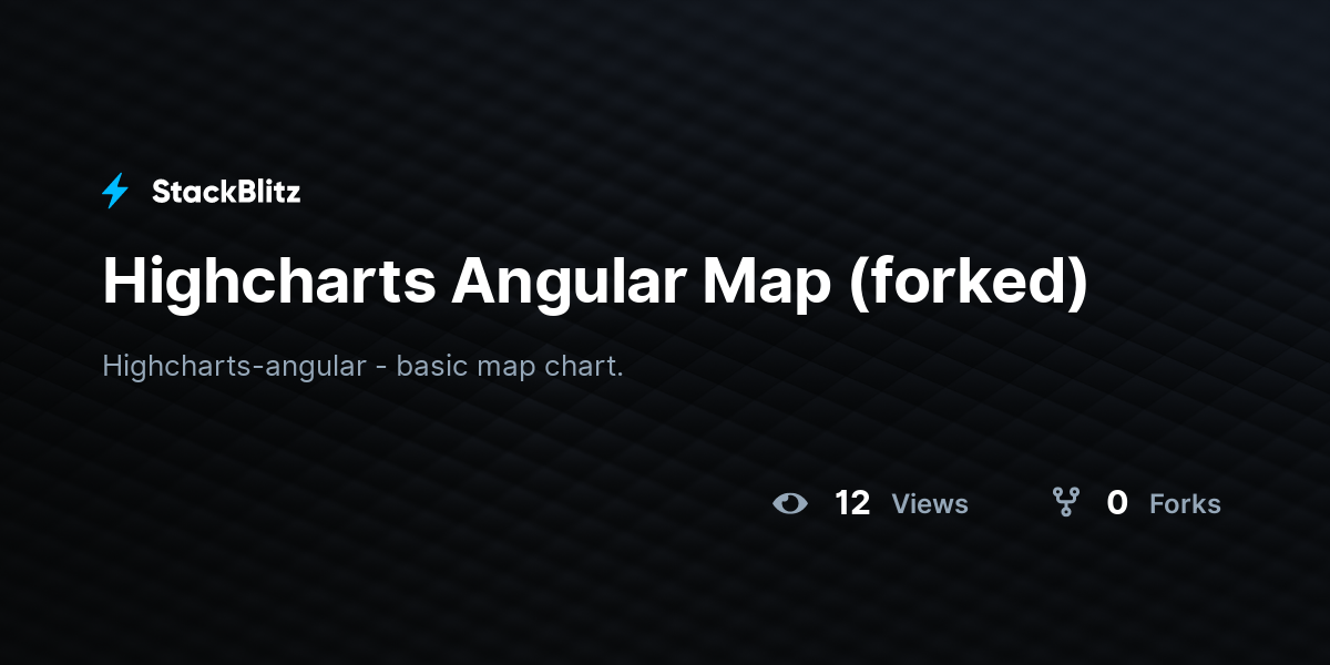 Highcharts Angular Map (forked) - StackBlitz