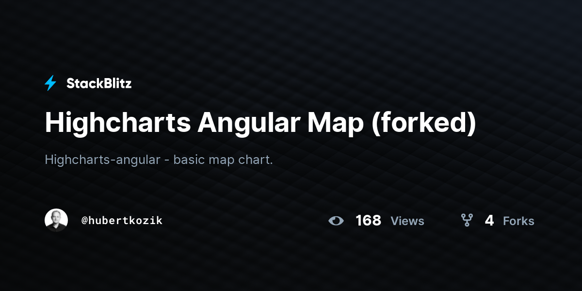 Highcharts Angular Map (forked) - StackBlitz Highcharts Angular Map (forked) - StackBlitz