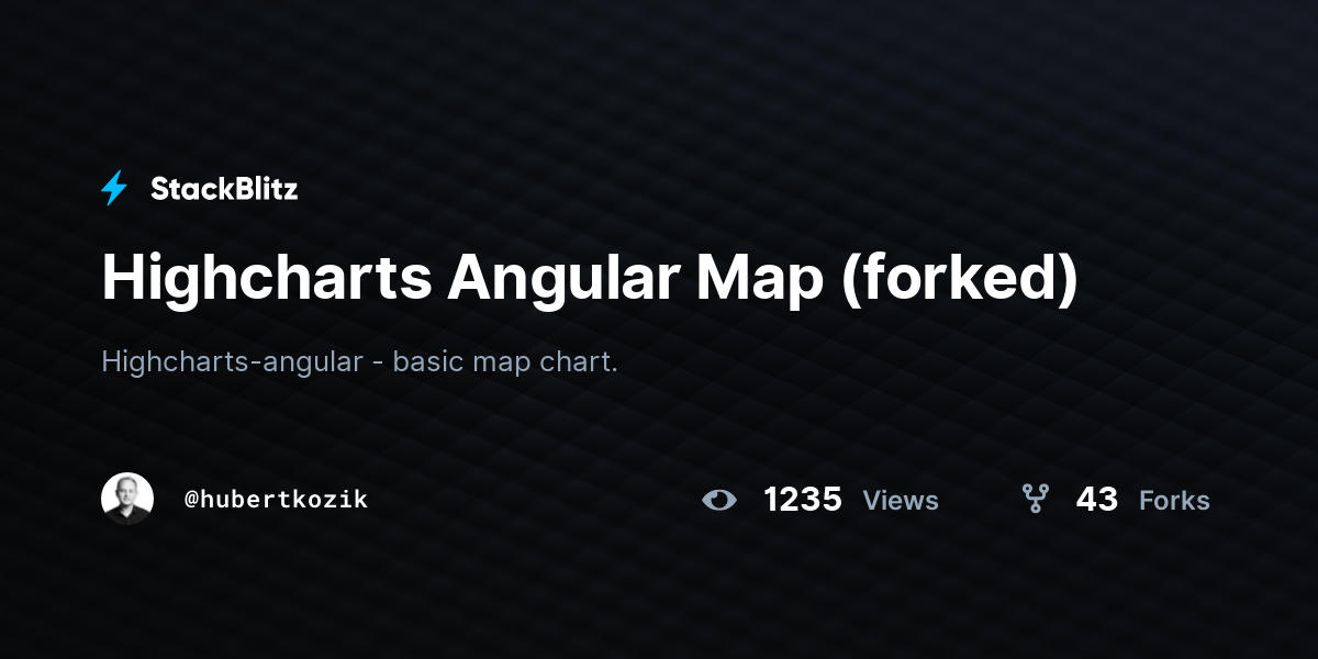 Highcharts Angular Map (forked) - StackBlitz