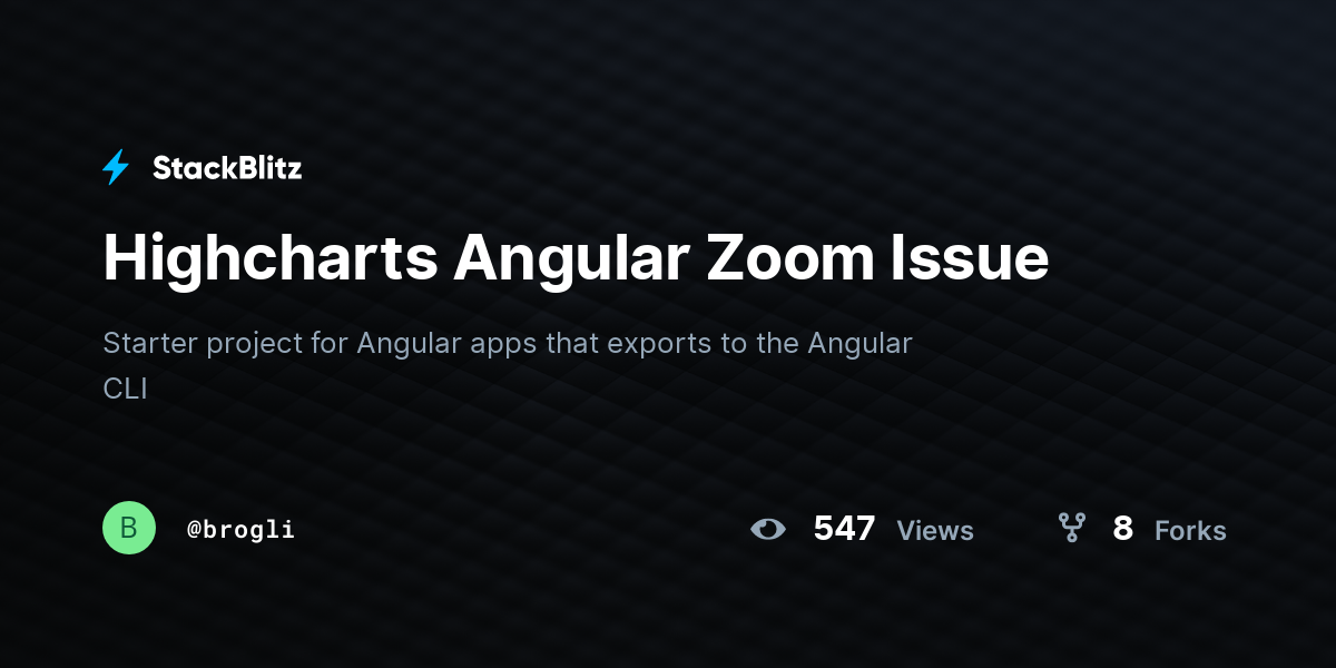 Highcharts Angular Zoom Issue - StackBlitz Highcharts Angular Zoom Issue - StackBlitz