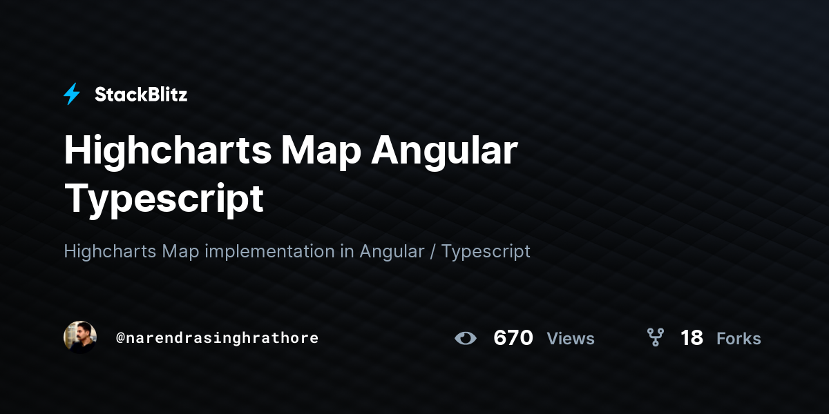 Highcharts Map Angular Typescript - StackBlitz