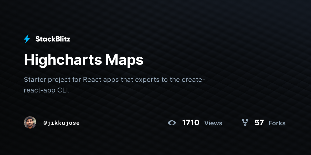 Highcharts Maps - StackBlitz