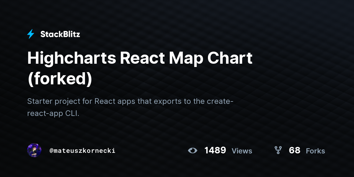 Highcharts React Map Chart (forked) - StackBlitz Highcharts React Map Chart (forked) - StackBlitz