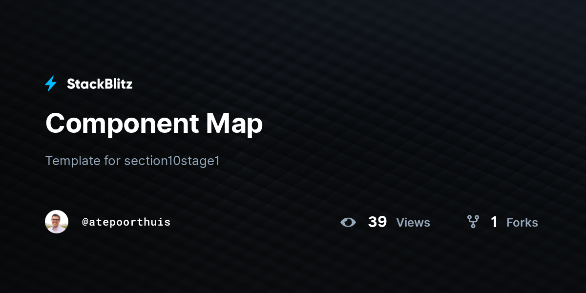 Component Map - StackBlitz