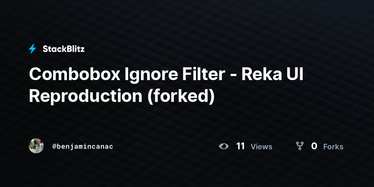 Combobox Ignore Filter - Reka UI Reproduction (forked) - StackBlitz