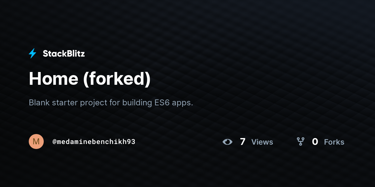 Home (forked) - StackBlitz