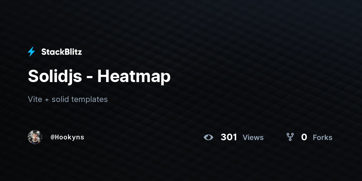 Solidjs - Heatmap - StackBlitz