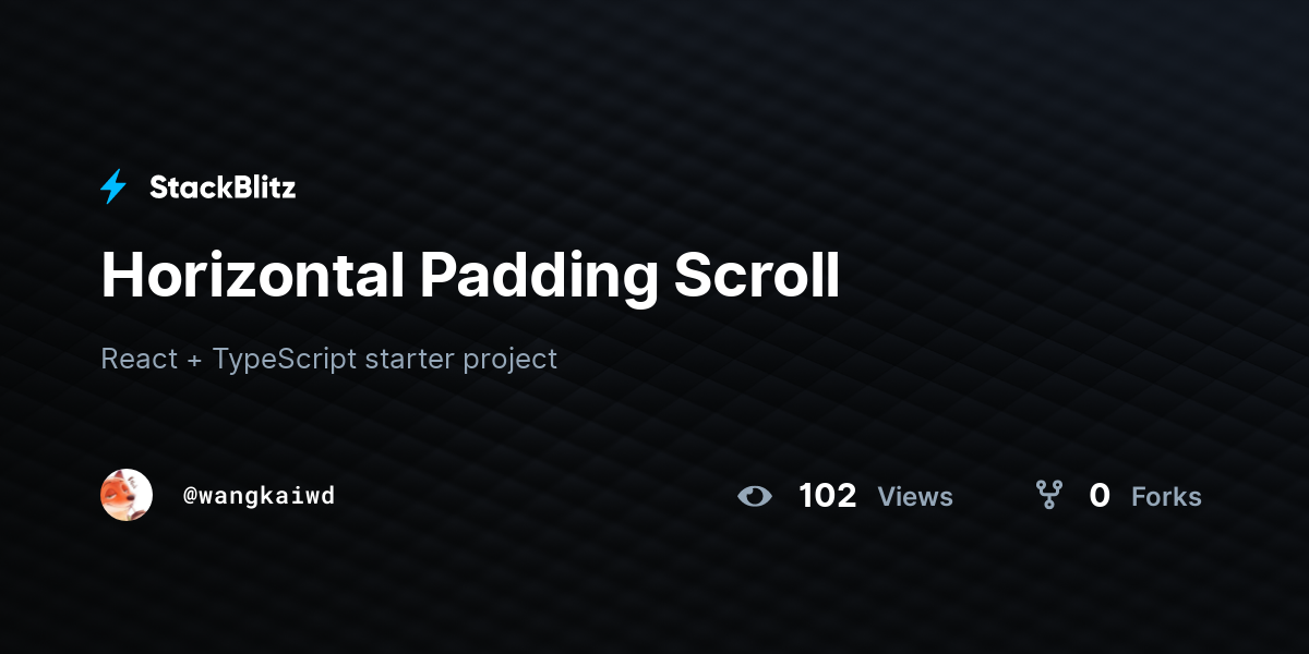 Horizontal Padding Scroll - StackBlitz Horizontal Padding Scroll - StackBlitz