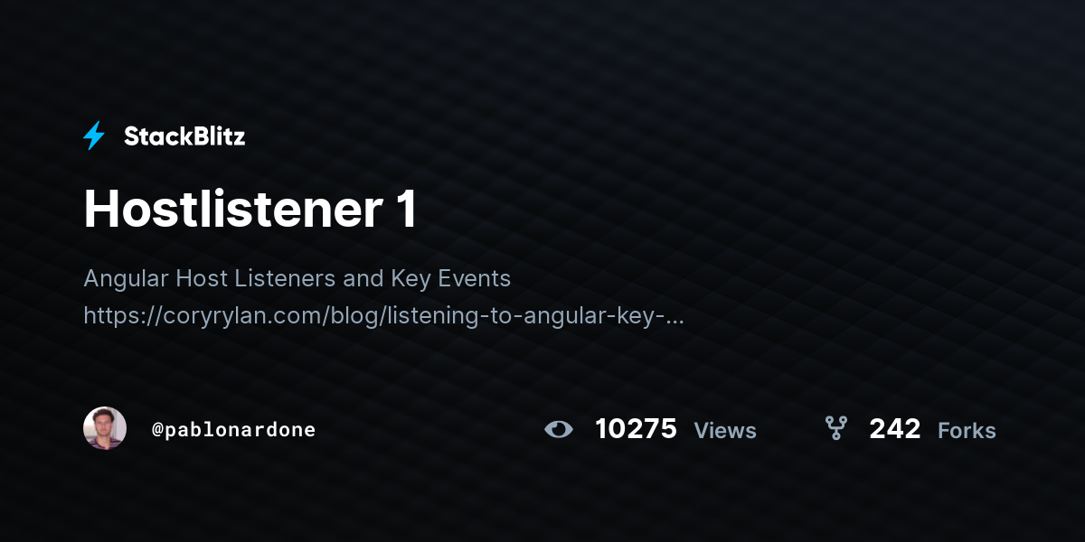 Hostlistener 1 - StackBlitz