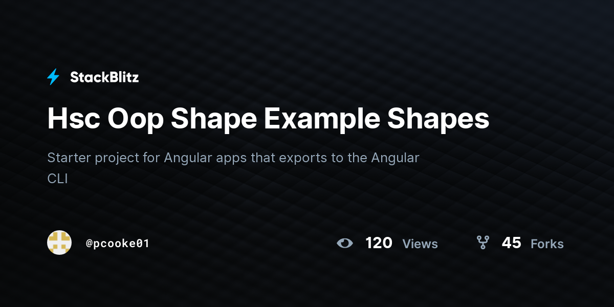 Hsc Oop Shape Example Shapes - StackBlitz