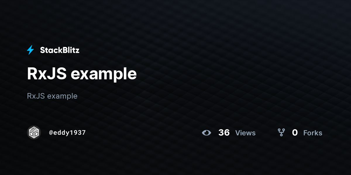 RxJS example - StackBlitz