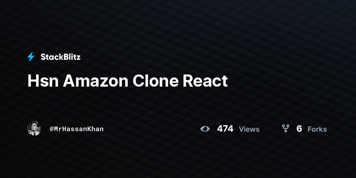 Hsn Amazon Clone React - StackBlitz