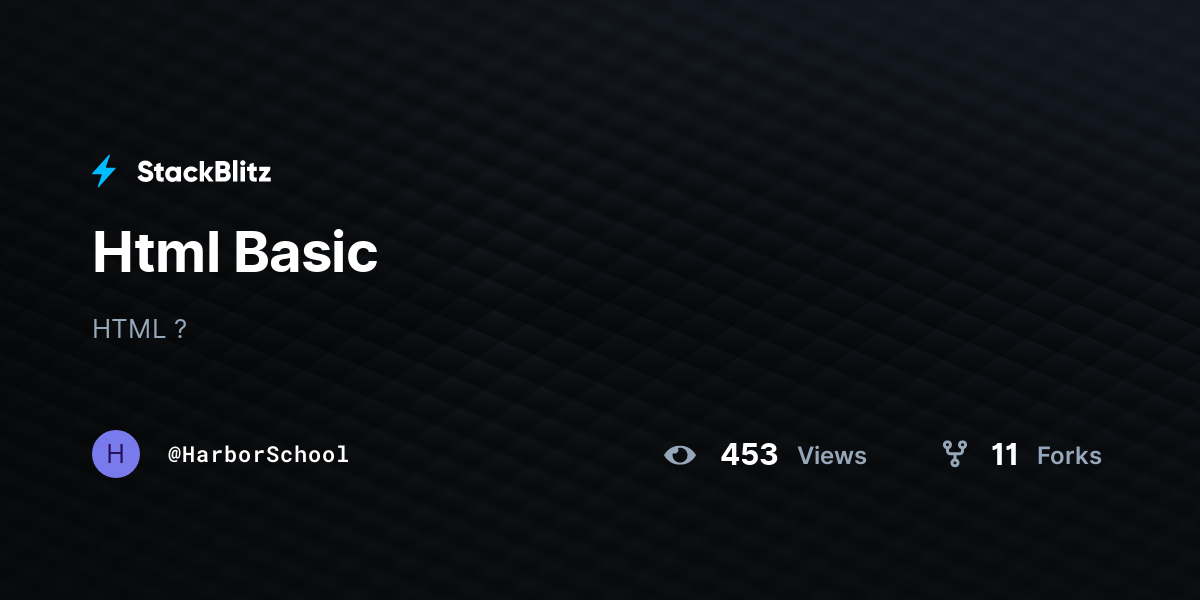 Html Basic - StackBlitz
