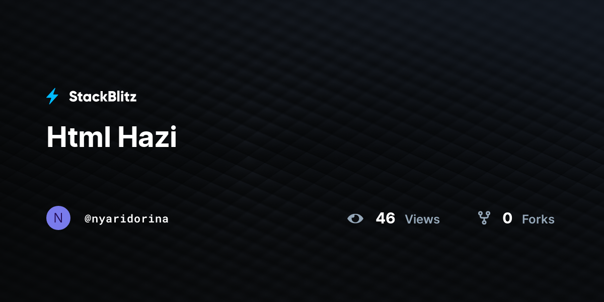 Html Hazi - StackBlitz