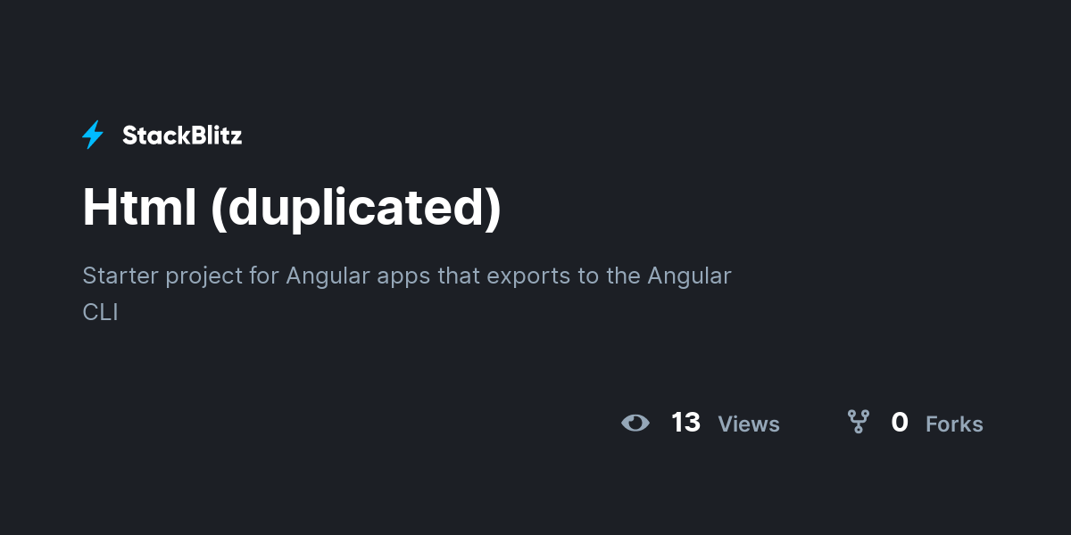 Html (duplicated) - StackBlitz