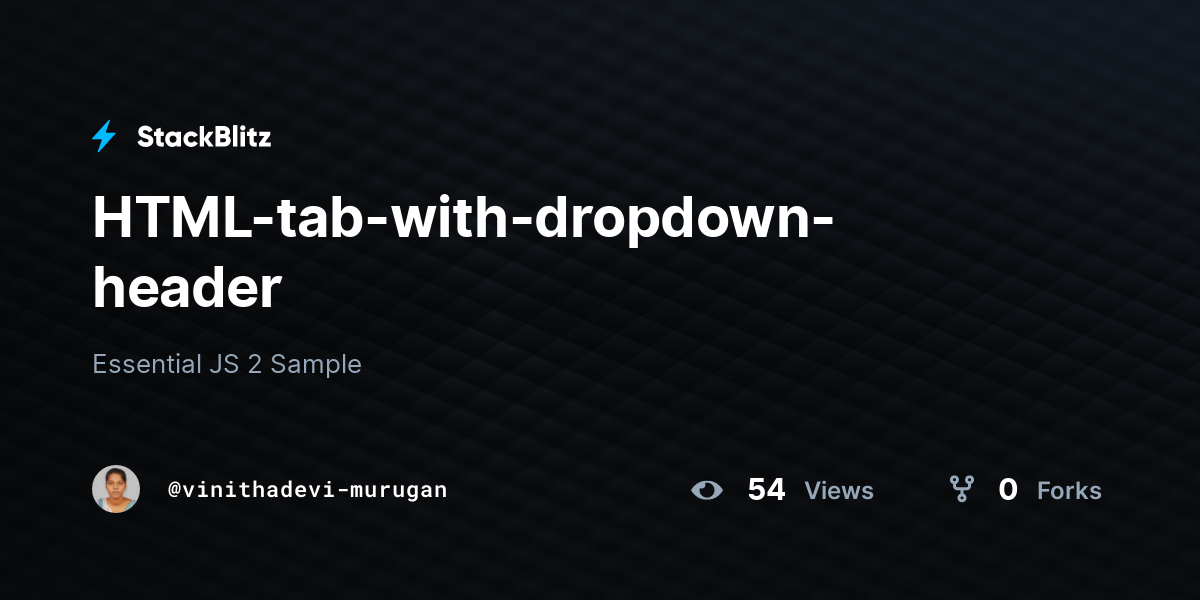 HTML-tab-with-dropdown-header - StackBlitz
