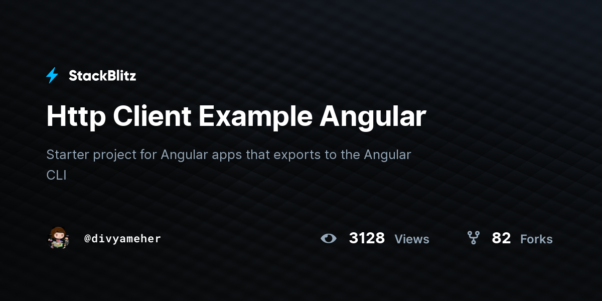 Http Client Example Angular - StackBlitz