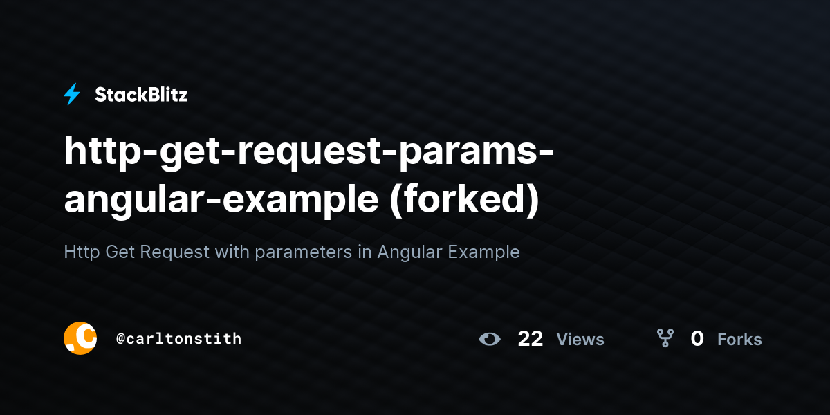 http-get-request-params-angular-example (forked) - StackBlitz http-get-request-params-angular-example (forked) - StackBlitz