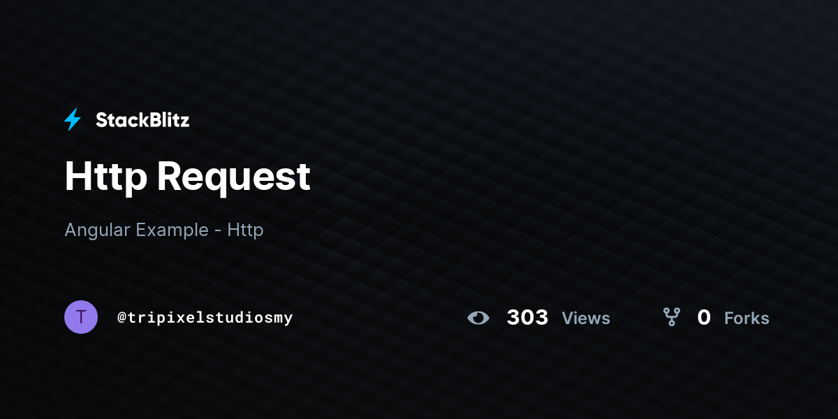 Http Request - StackBlitz