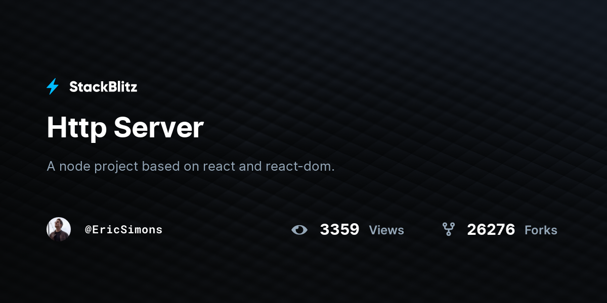 Http Server - StackBlitz