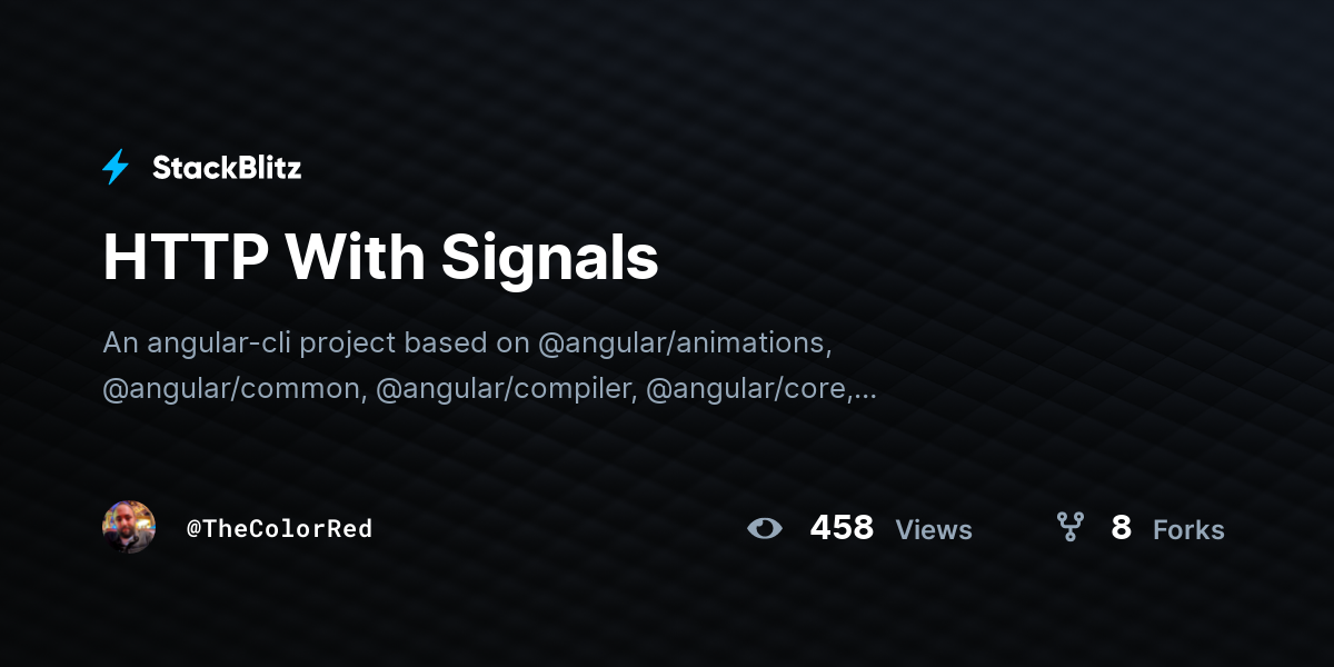 Http With Signals Stackblitz
