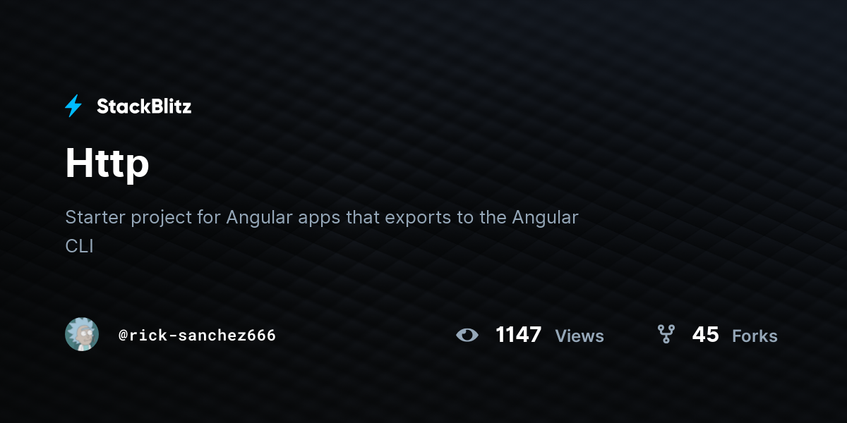 Http - StackBlitz