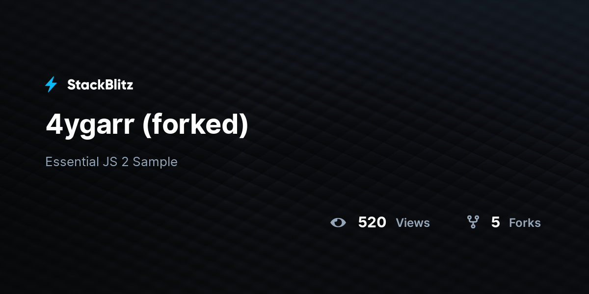 4ygarr (forked) - StackBlitz