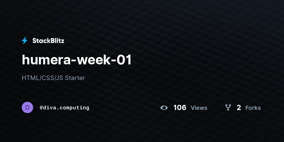 humera-week-01 - StackBlitz