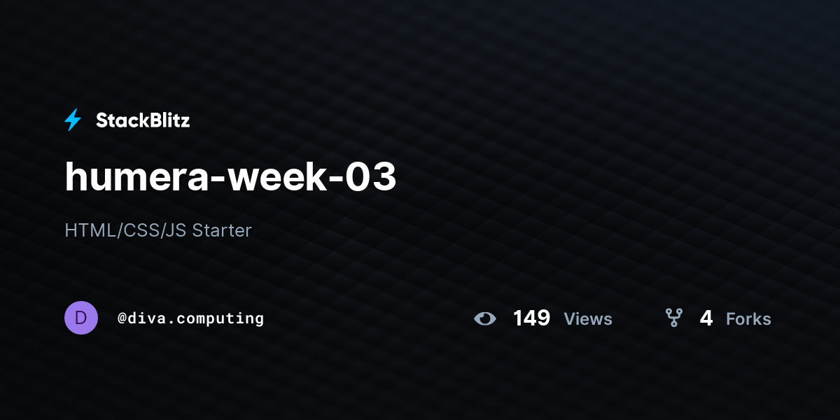 humera-week-03 - StackBlitz