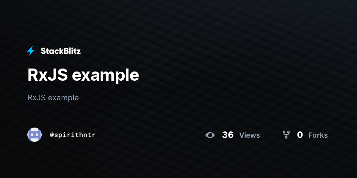 RxJS example - StackBlitz