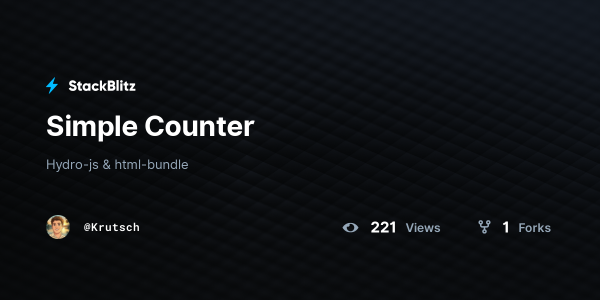 Simple Counter - StackBlitz