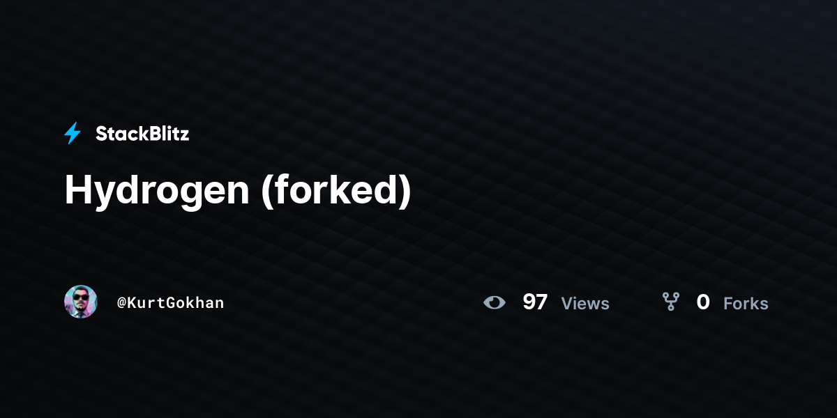 Hydrogen (forked) - StackBlitz