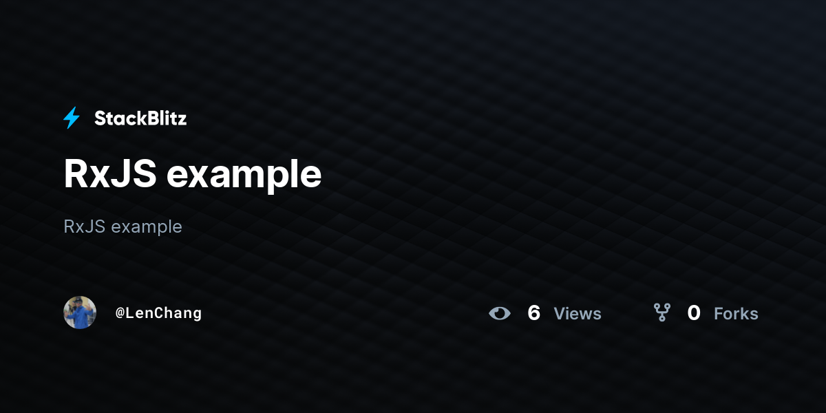 RxJS example - StackBlitz