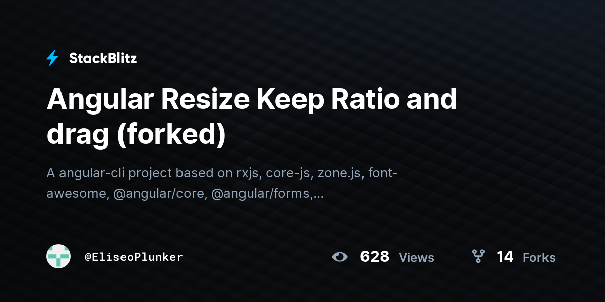 Angular Resize Keep Ratio and drag (forked) - StackBlitz