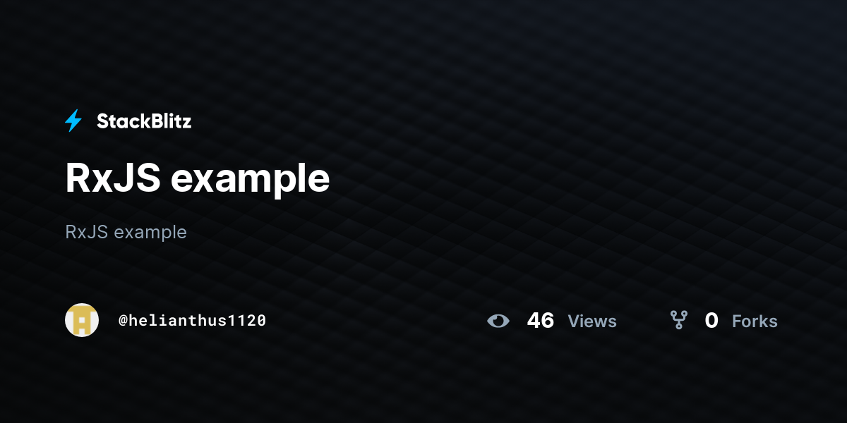 RxJS example - StackBlitz