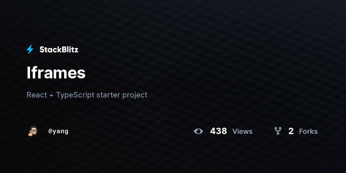 Iframes - StackBlitz
