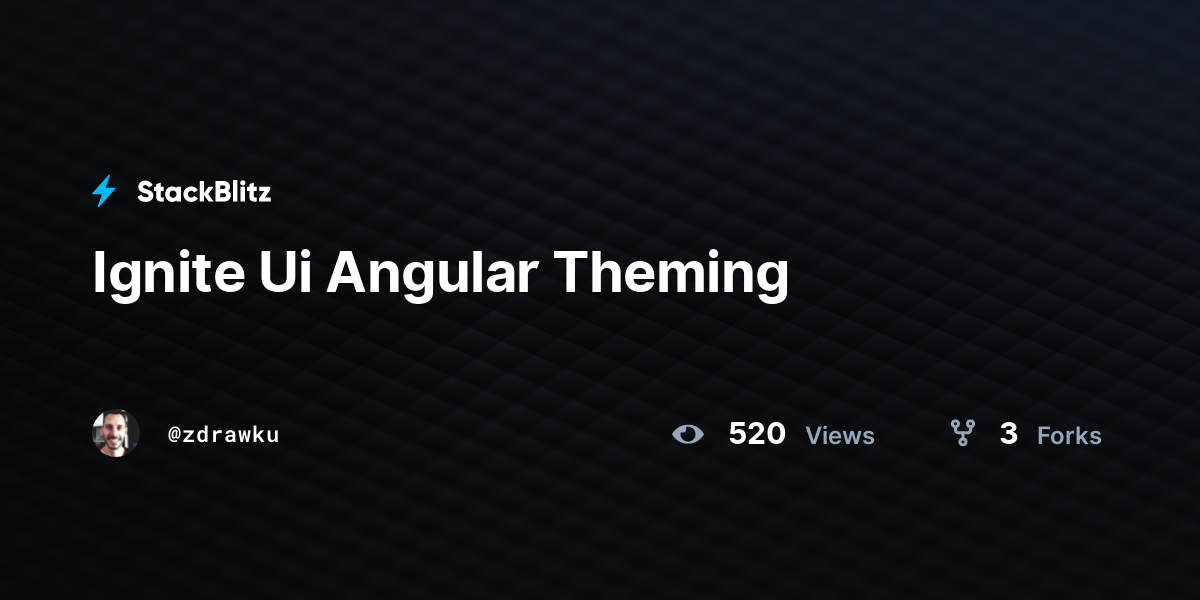 Ignite Ui Angular Theming - StackBlitz Ignite Ui Angular Theming - StackBlitz