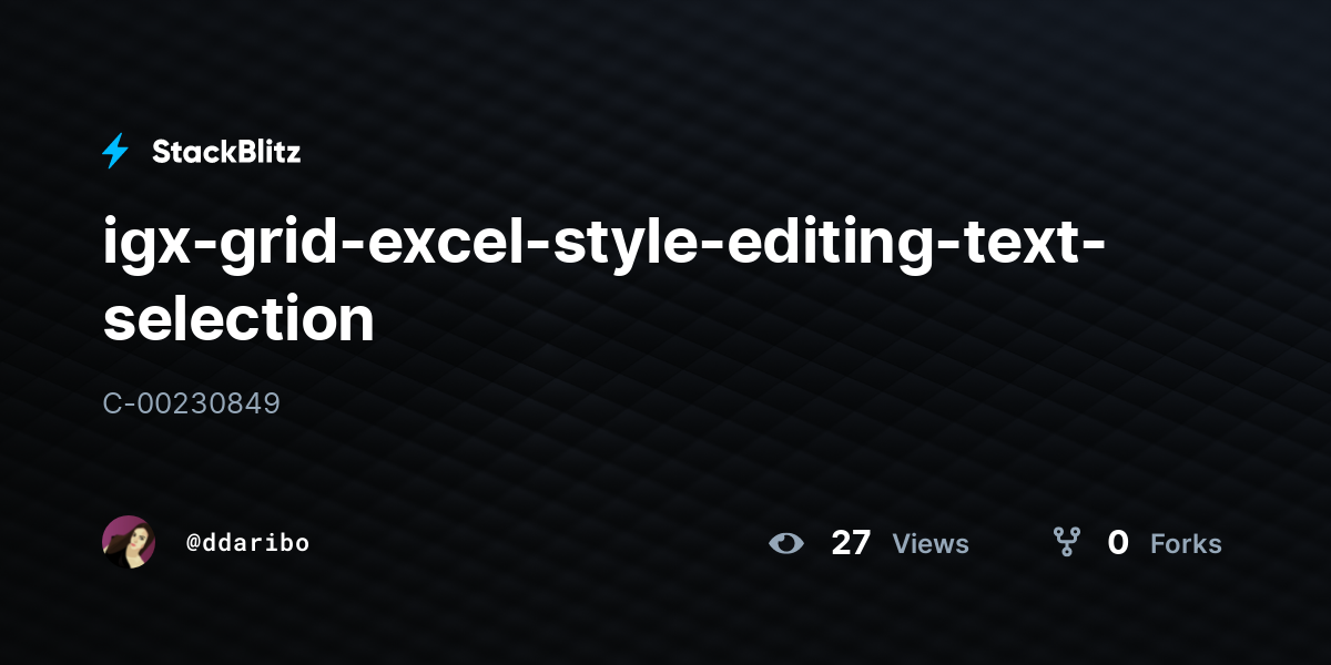 igx-grid-excel-style-editing-text-selection - StackBlitz igx-grid-excel-style-editing-text-selection - StackBlitz