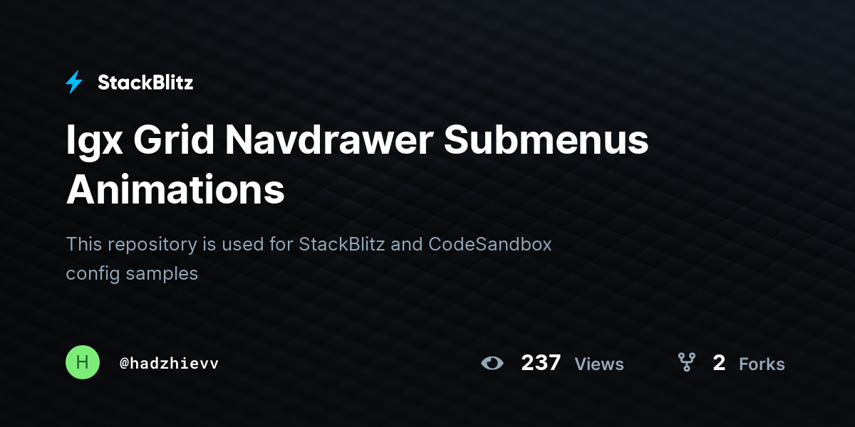 Igx Grid Navdrawer Submenus Animations - StackBlitz Igx Grid Navdrawer Submenus Animations - StackBlitz