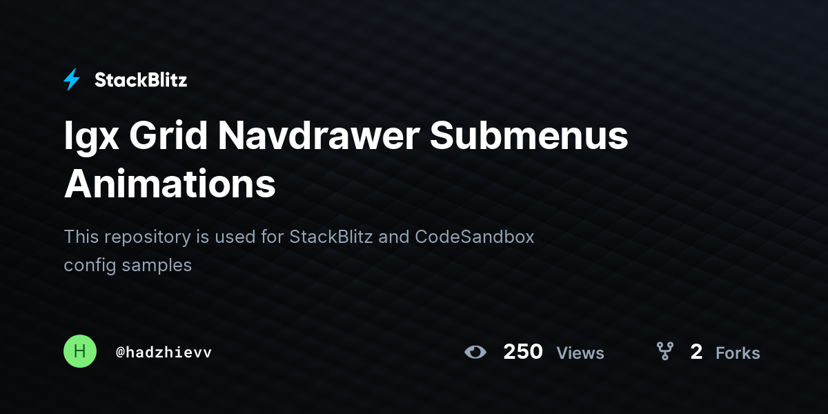 Igx Grid Navdrawer Submenus Animations - StackBlitz