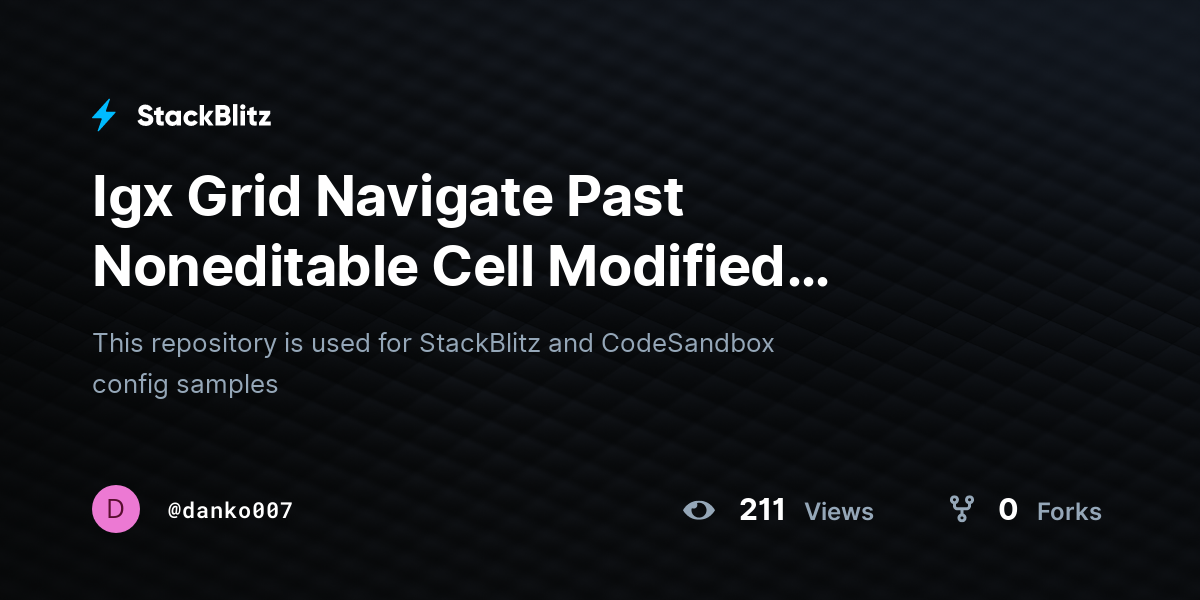 Igx Grid Navigate Past Noneditable Cell Modified (forked) - StackBlitz Igx Grid Navigate Past Noneditable Cell Modified (forked) - StackBlitz