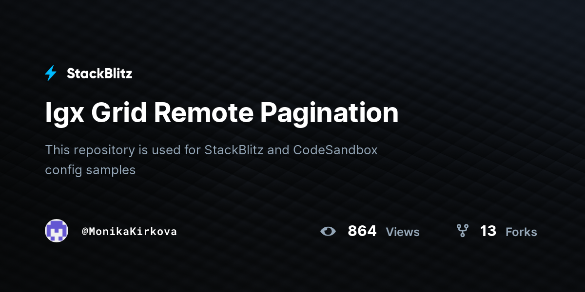 Igx Grid Remote Pagination - StackBlitz Igx Grid Remote Pagination - StackBlitz