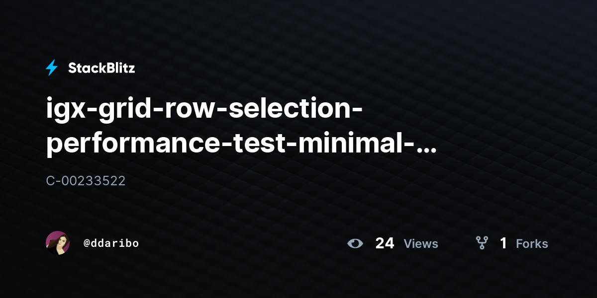 igx-grid-row-selection-performance-test-minimal-features - StackBlitz igx-grid-row-selection-performance-test-minimal-features - StackBlitz