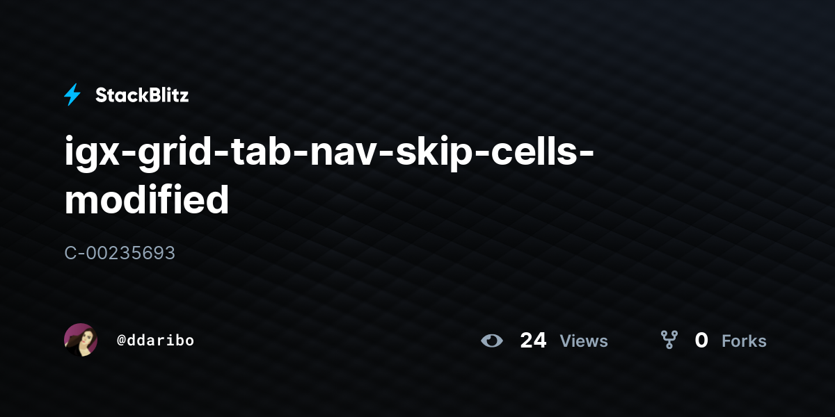 igx-grid-tab-nav-skip-cells-modified - StackBlitz igx-grid-tab-nav-skip-cells-modified - StackBlitz