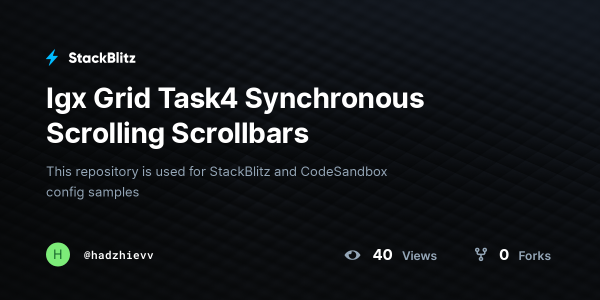 Igx Grid Task4 Synchronous Scrolling Scrollbars - StackBlitz Igx Grid Task4 Synchronous Scrolling Scrollbars - StackBlitz